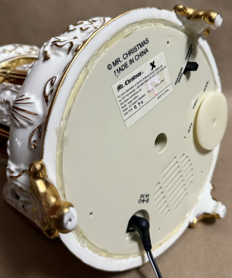 Mr. Christmas Angel Carillon Music Box Rare Light Up Carousel Figure ...