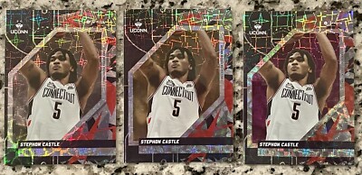Stephon Castle 2023-2024 Onit Athlete UConn Basketball Holo Silver Gold ...