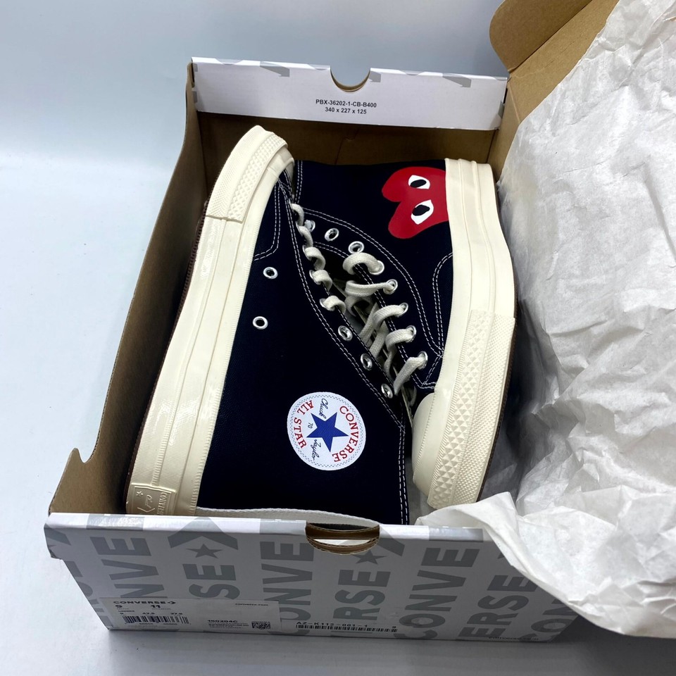 Converse Chuck 70 CDG Sneaker Black White 150204C Mens Size 9 New | eBay