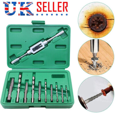 11pc/Set Damaged Broken Screw Extractor Drill Bit Bolt Stud Remover ...