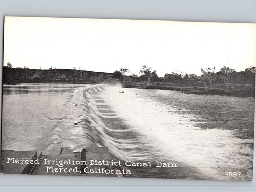 c1915 Merced Irrigation District Canal Dam California CA Postcard | eBay