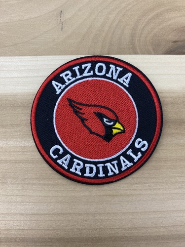 ARIZONA CARDINALS EMBROIDERED IRON ON PATCH 3" DIAMETER FREE SHIPPING ...