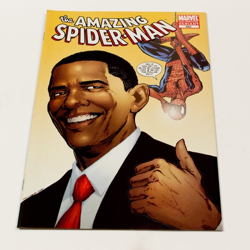 AMAZING SPIDER-MAN #583 2ND PRINT VARIANT OBAMA COVER 1st App. NM (2009 ...