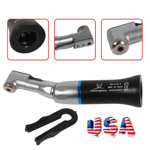 NSK Style Dental Slow Speed Handpiece Contra Angle Latch Type Black HTX ...