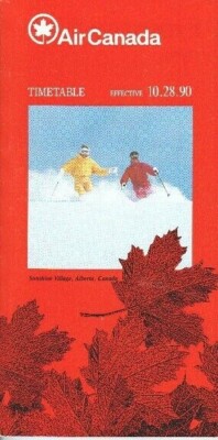 Air Canada timetable 1990/10/28 - US edition | eBay