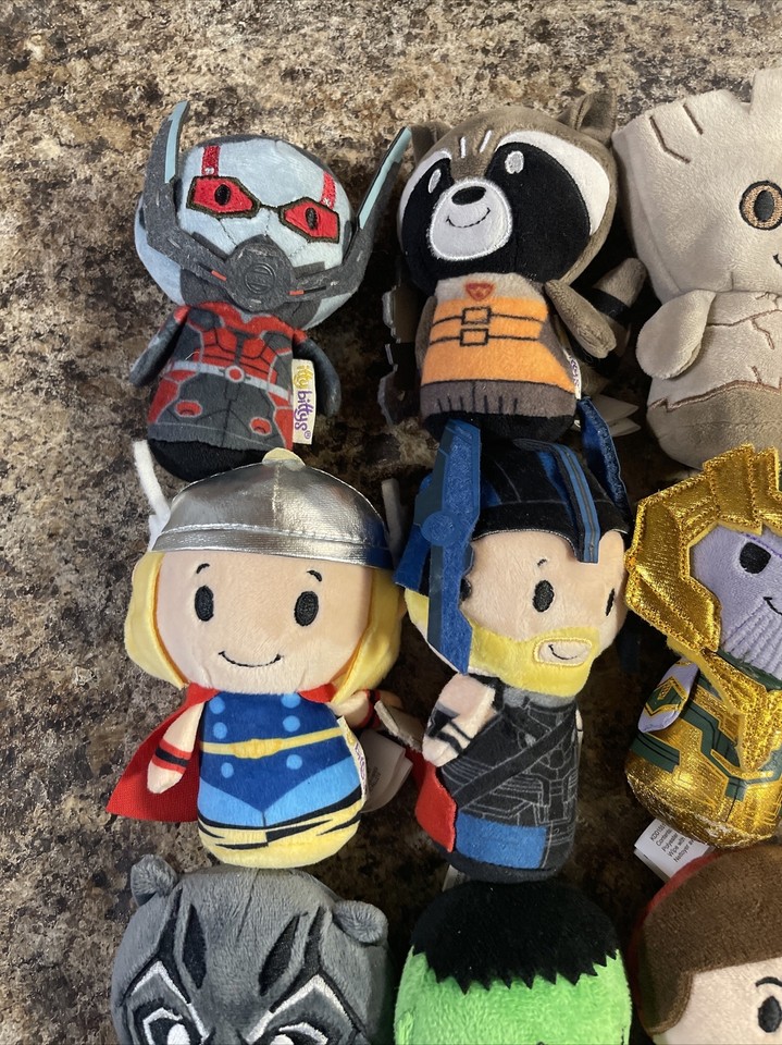 Hallmark Itty Bittys MARVEL Plush Stuffed Figures Spiderman Avengers ...