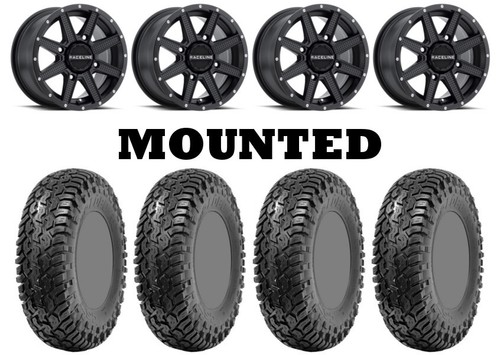 Kit 4 CST Lobo RC Tires 32x10-14 on Raceline Hostage Matte Black Wheels ...