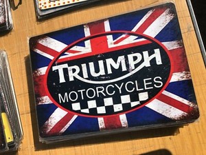 Triumph Motorcycles logo advertising vintage retro signs repro wallart ...