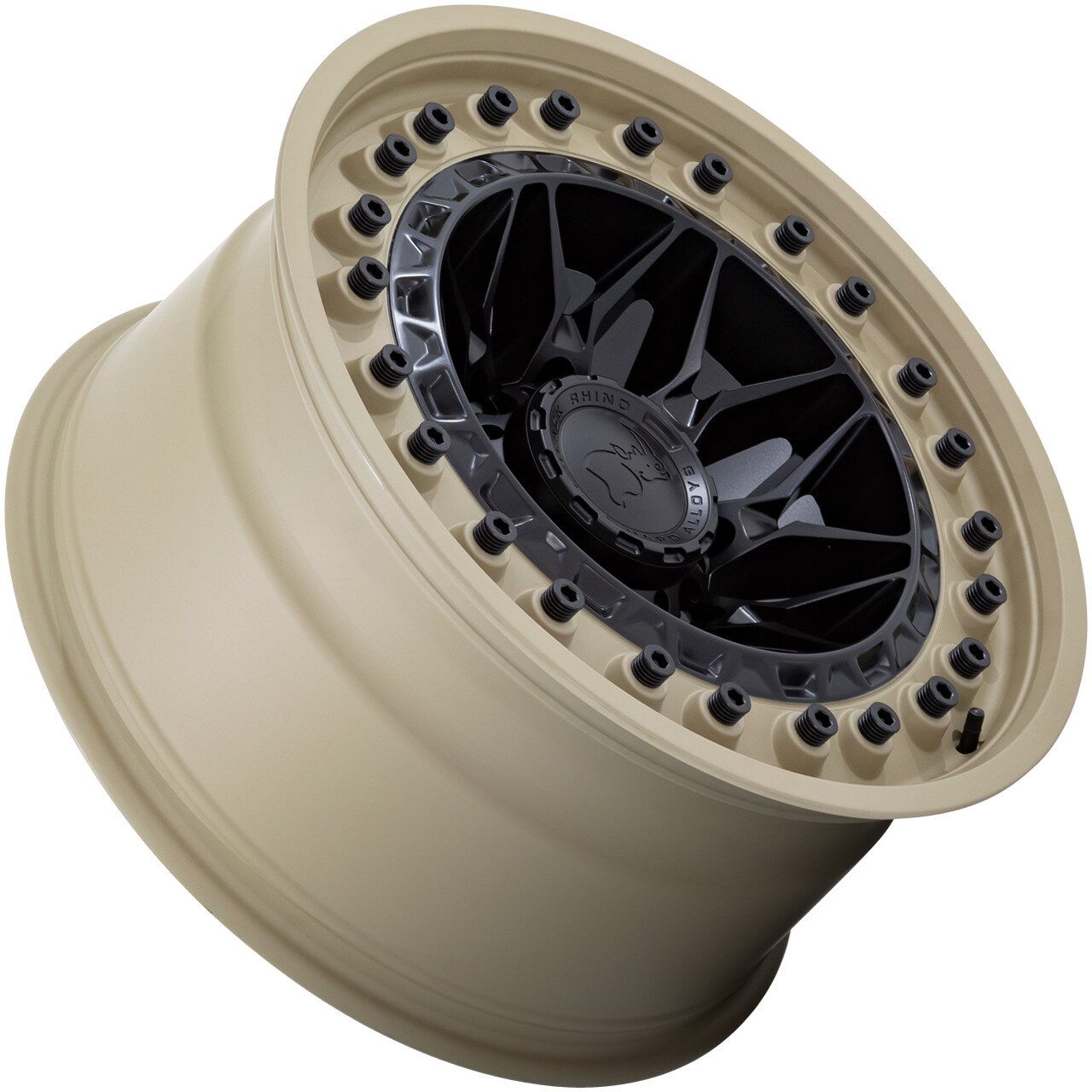 (Set of 4) Black Rhino Alpha 18x9 6x5.5" +20mm Black/Sand Wheels Rims ...