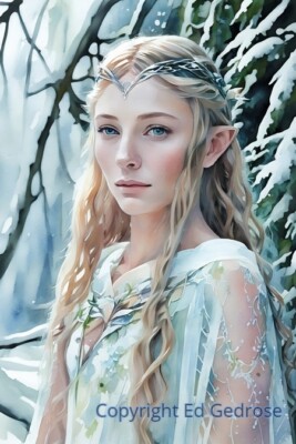 "Snow Queen" Art Print Signed & Matted 8x10" Original Art by Ed Gedrose ...