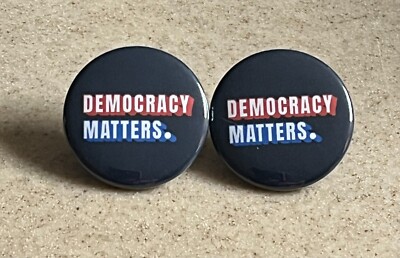 Democracy Matters Pin-Back Buttons, 2-Pack, 1 1/2 inch | eBay