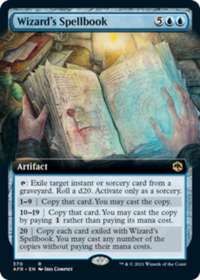 x1 Wizard's Spellbook - Extended Art R MTG Adventures in the Forgotten ...