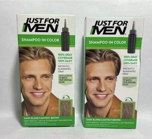 Lot Of 2 Just For Men Shampoo In Color H-15 Dark Blond Lightest Brown 5 ...