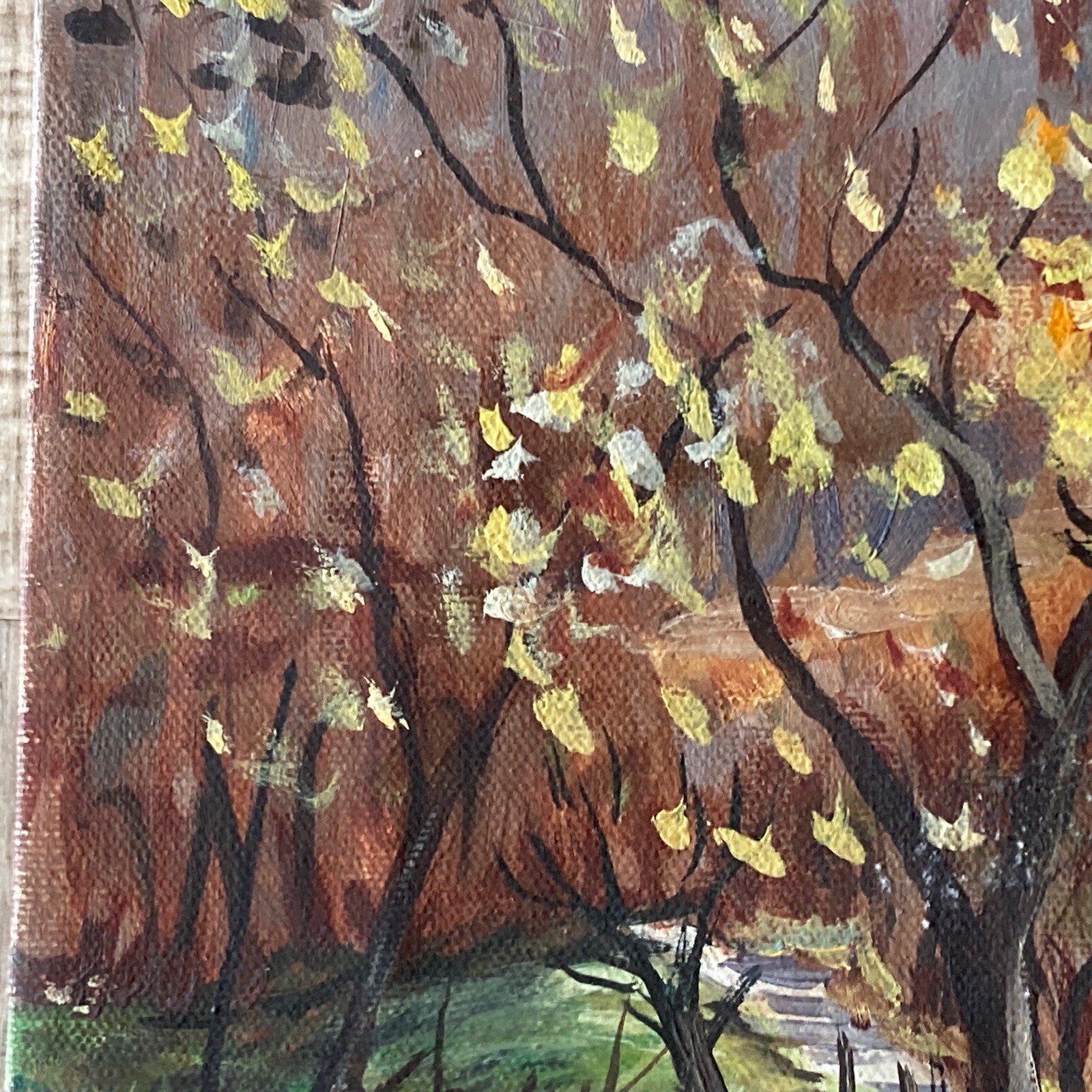 Don Kiger Vintage Oil Painting Autumn Landscape With House And Horse | eBay