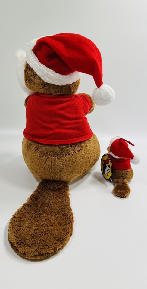 NEW SET Buc-ee's Santa Beaver & Mini Ornament Holiday Christmas Plush ...