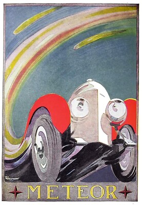 1922 Meteor Automobile Poster Print Reproduction Giclee Print 11x17 | eBay