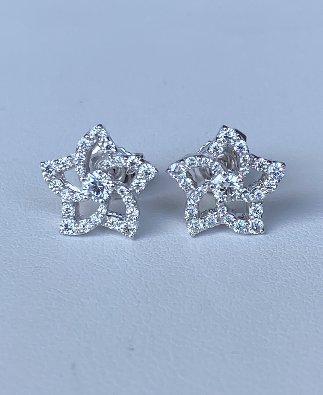 Hearts On Fire Diamond 18k Gold Mystical Star Stud Earrings 0.5” 0.5ct New COA | eBay