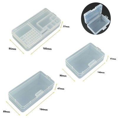 1X Small Plastic Clear/Transparent Container Case Storage Box Organizer ...