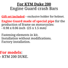 For KTM Duke 200 Crash bars KTM 200 Duke Engine guard, Bonus | eBay