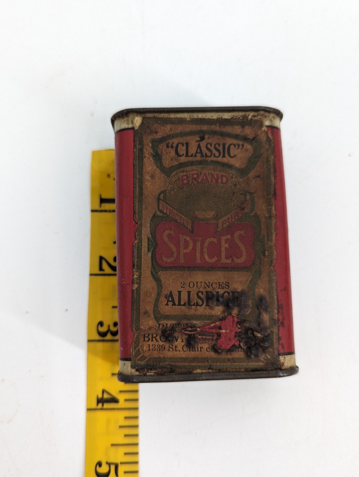 Vintage "Classic" Brand Pure Spice Tin Can Allspice Kitchen Collectible ...