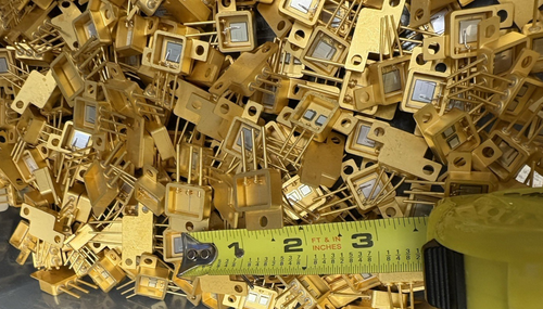 225 PIECES BIG LOT THICK GOLD PLATED VINTAGE PARTS DIODES TRANSISTORS ...