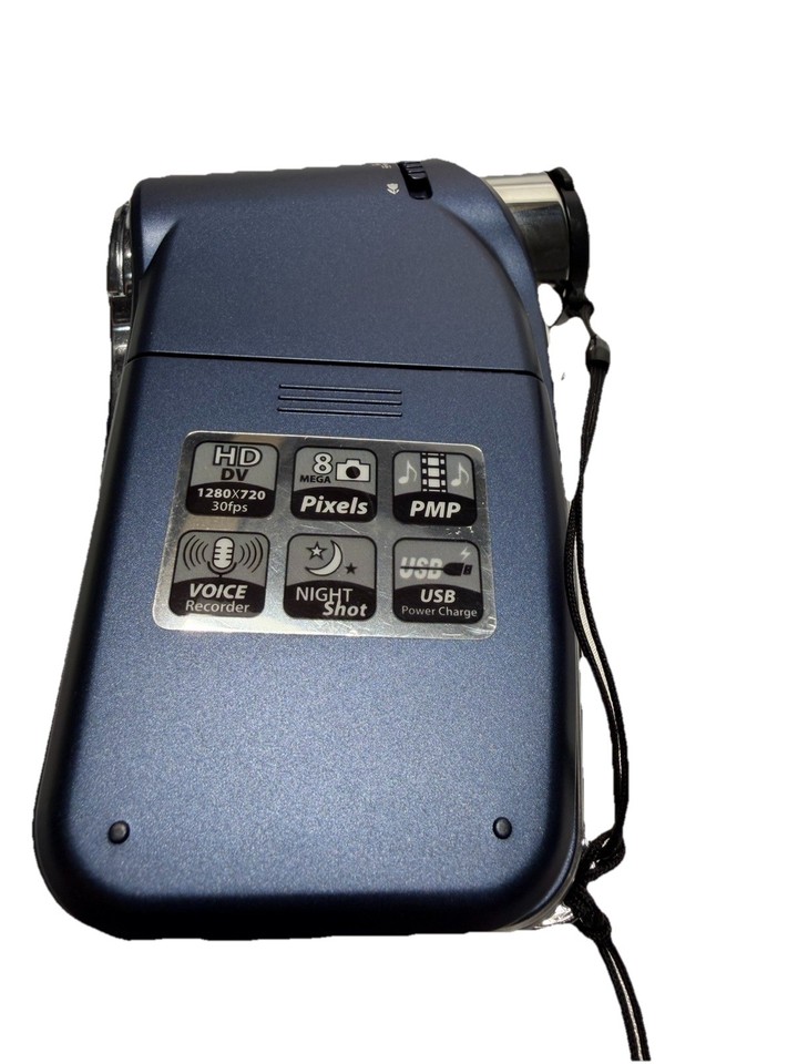 Aiptek Handheld HD Camcorder V5V 8 MP Blue Voice Recorder homemade ...