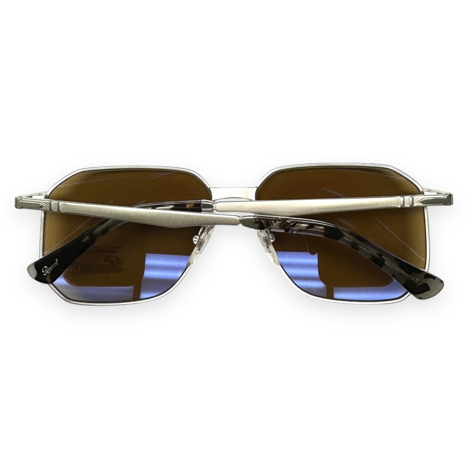Persol Morris Sunglasses PO2461S 1088/53 Brushed Black Silver Brown ...
