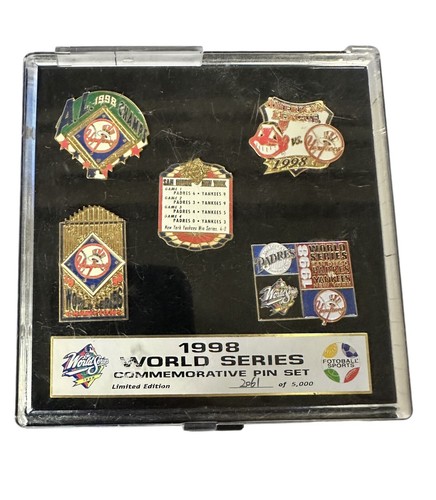 New York Yankees MLB 6 Total Pins 1998 World Series Set Commemorative ...