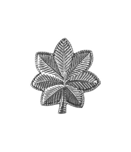 LT Col CDR Oak Leaf Pin Set Rank Insignia Police Military Nickel Plate ...