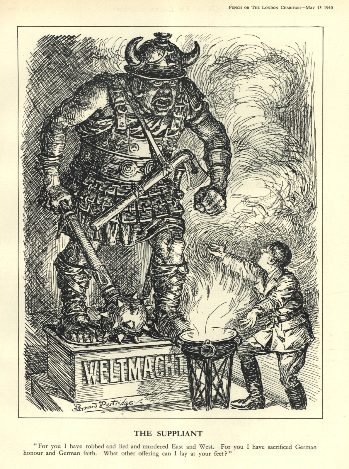 VINTAGE WW 2 PROPAGANDA CARTOON: HITLER - MONSTER - WORLD POWER ...