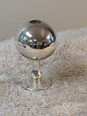 🖤 Antique Witches 🖤 Gazing Ball 🔥 Butler Ball Mercury Glass Candle Vase ...