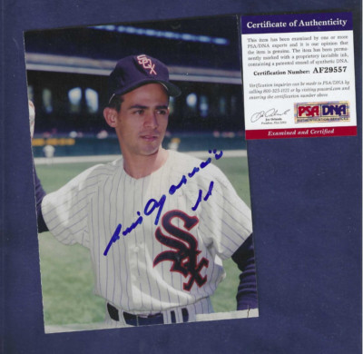 Luis Aparicio Chicago White Sox Baseball Autographed George Brace 5x7 ...