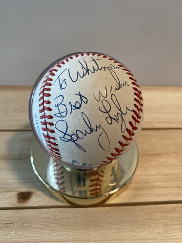 NY YANKEES SPARKY LYLE OMLB BALL AUTOGRAPHED SIGNED A.L RAWLINGS ...
