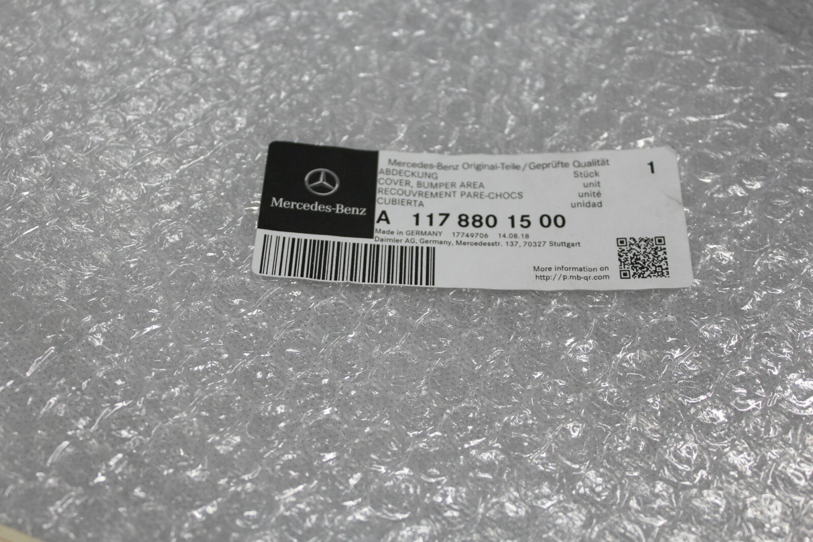 NEW Genuine Mercedes-Benz C117 CLA Front Bumper Grille A1178801500 ...