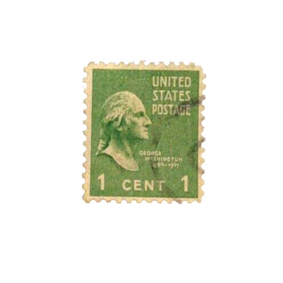 Rare!!!! Vintage Collectable. George Washington 1 Cent Stamp 1789-1797 ...