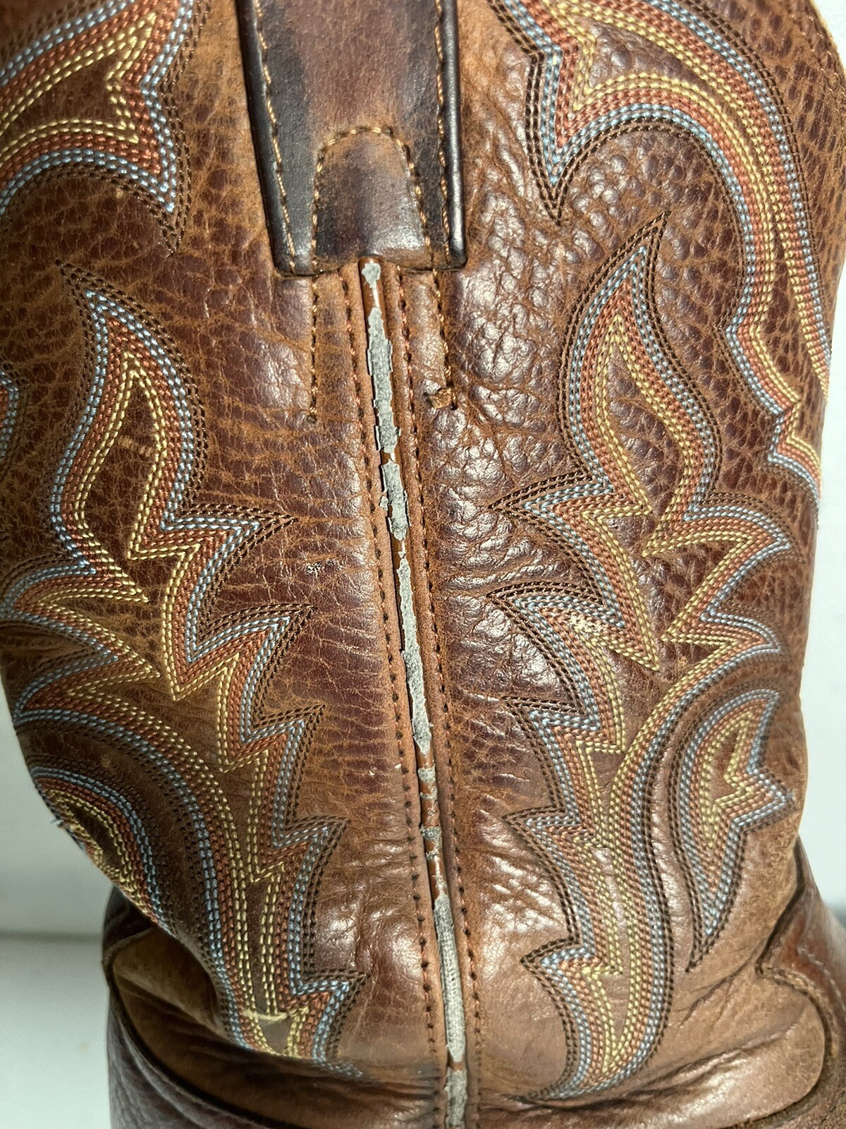 Tony Lama RR1100 Men's Brown Leather Ropers Cowboy Western Boots Size ...