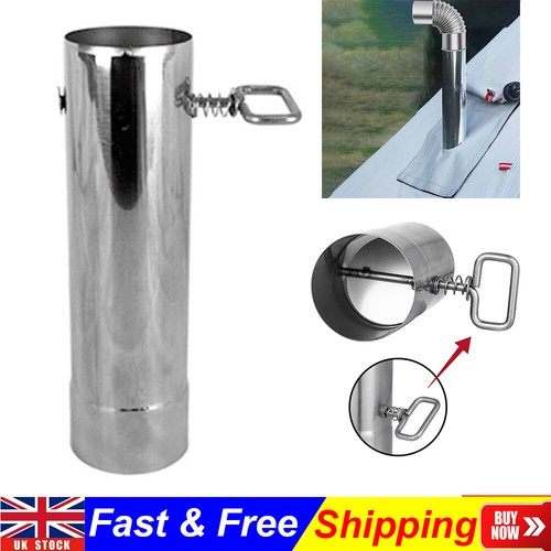 Stove Pipe with Damper Chimney Wood Log Burning Stove Flue Extension ...