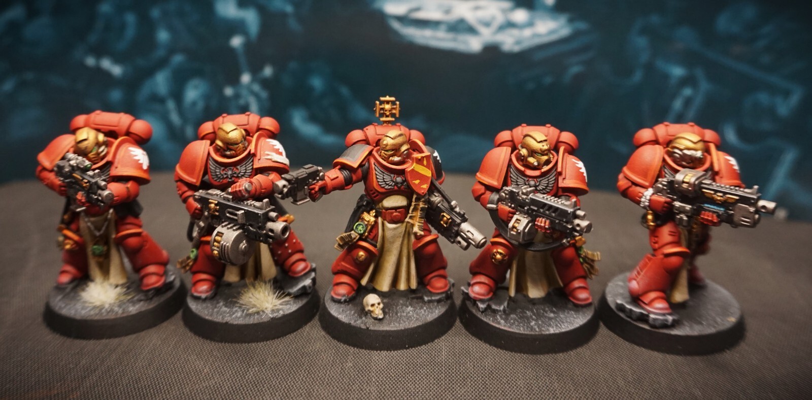 Blood Angels Sternguard Veteran Squad painted Warhammer 40k Space ...