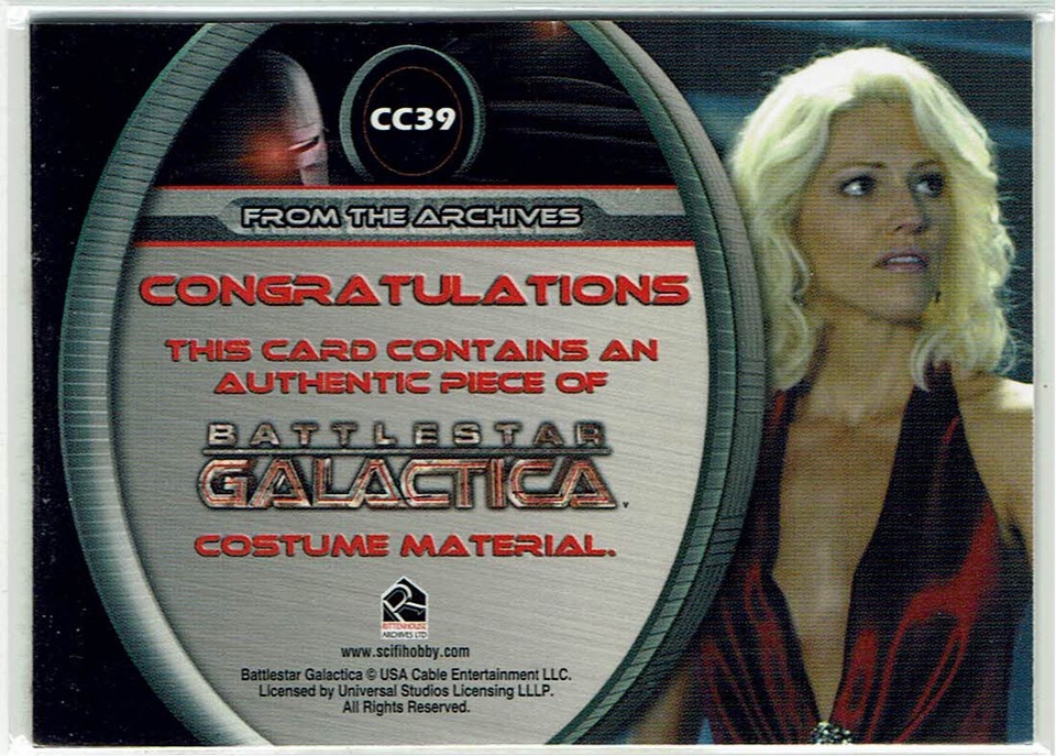 Battlestar Galactica Season Three 3 Costume Relic CC39 Number Six ...