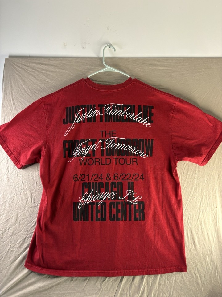 Justin Timberlake Raleigh Tour Event Tee Color Red Size 2XL Clean ...