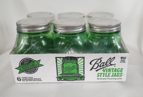 NEW-Ball-Pint Mason Jars. 100th Anniversary. Limited Edition. Full Case ...