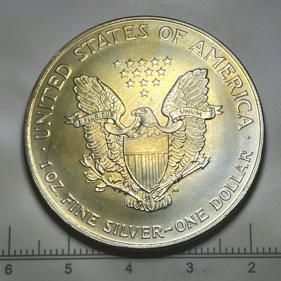 Silver Eagle 1995 Better Date American Silver Dollar color Beautiful ...