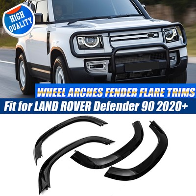 WHEEL ARCHES FENDER FLARE TRIM GLOSS BLACK FOR LAND ROVER DEFENDER 90 ...