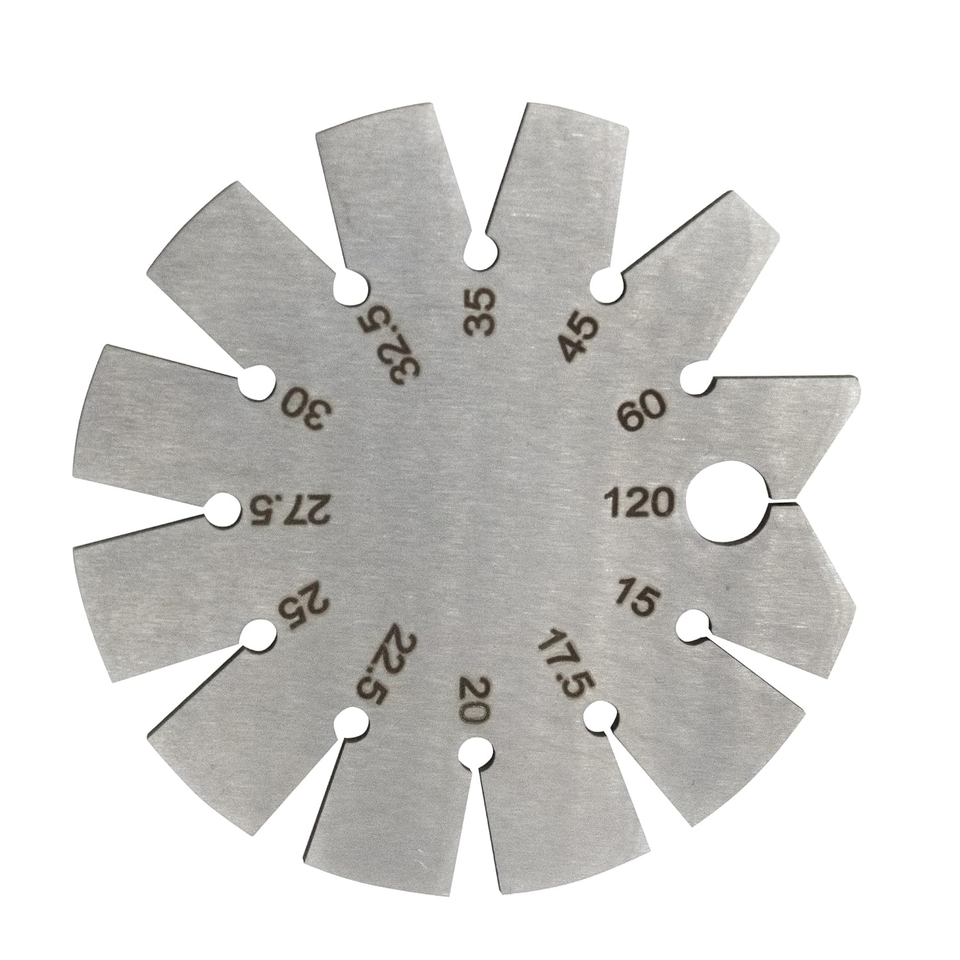 3Pcs Brushed Silver Bevel Gauge 15-120° – Stainless Steel Round Axe ...