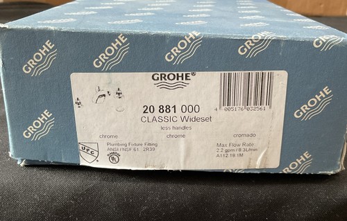 Grohe Bathroom Faucet Polished Chrome LESS HANDLES 20 881 000 Q2 | eBay