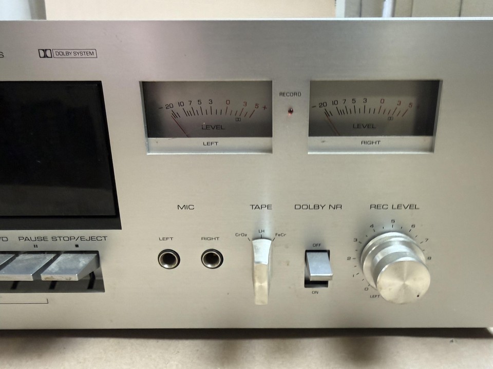 Works! Vintage Yamaha TC-511S Silver Stereo Cassette Deck Dolby NR VU ...