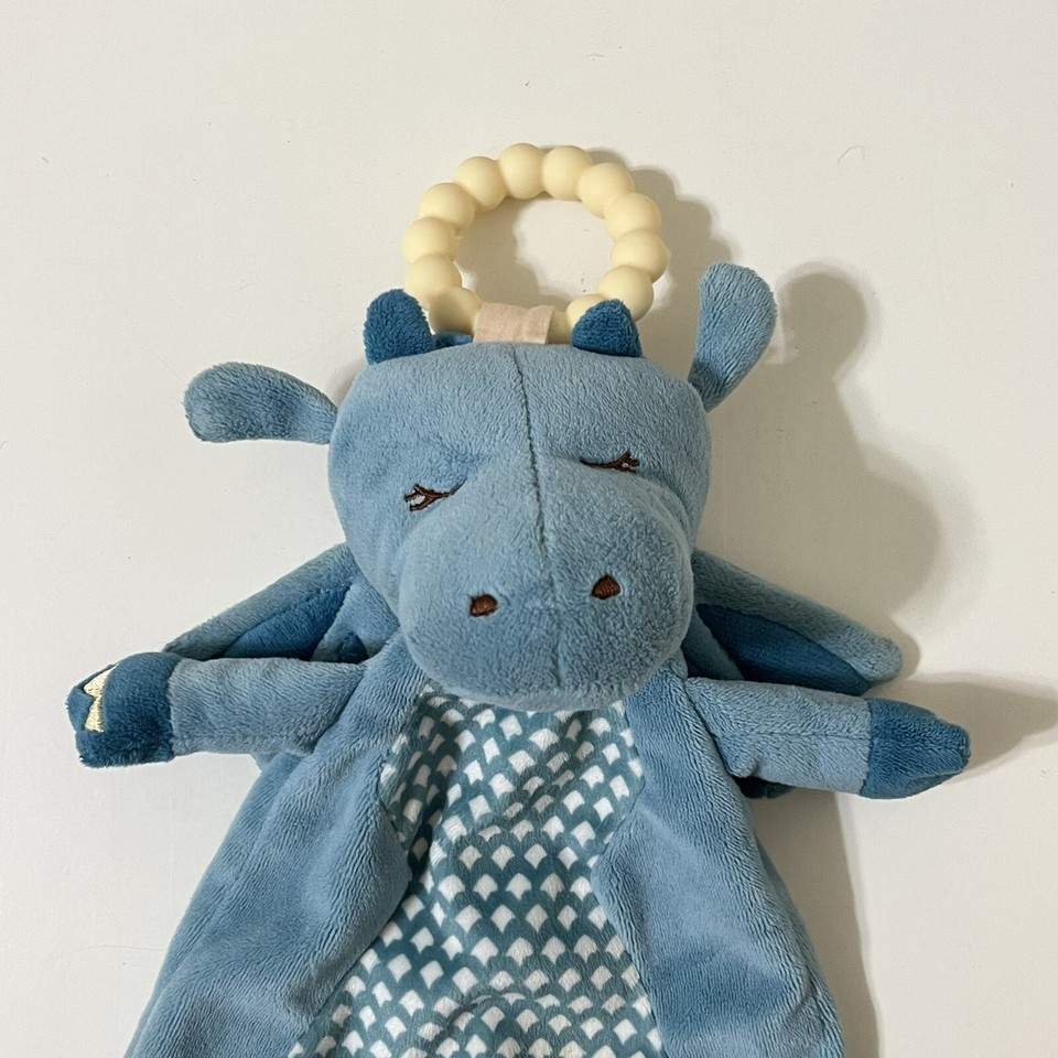 Douglas Baby Blue Dragon Lovey Teether Ring Security Blanket Lovey | eBay