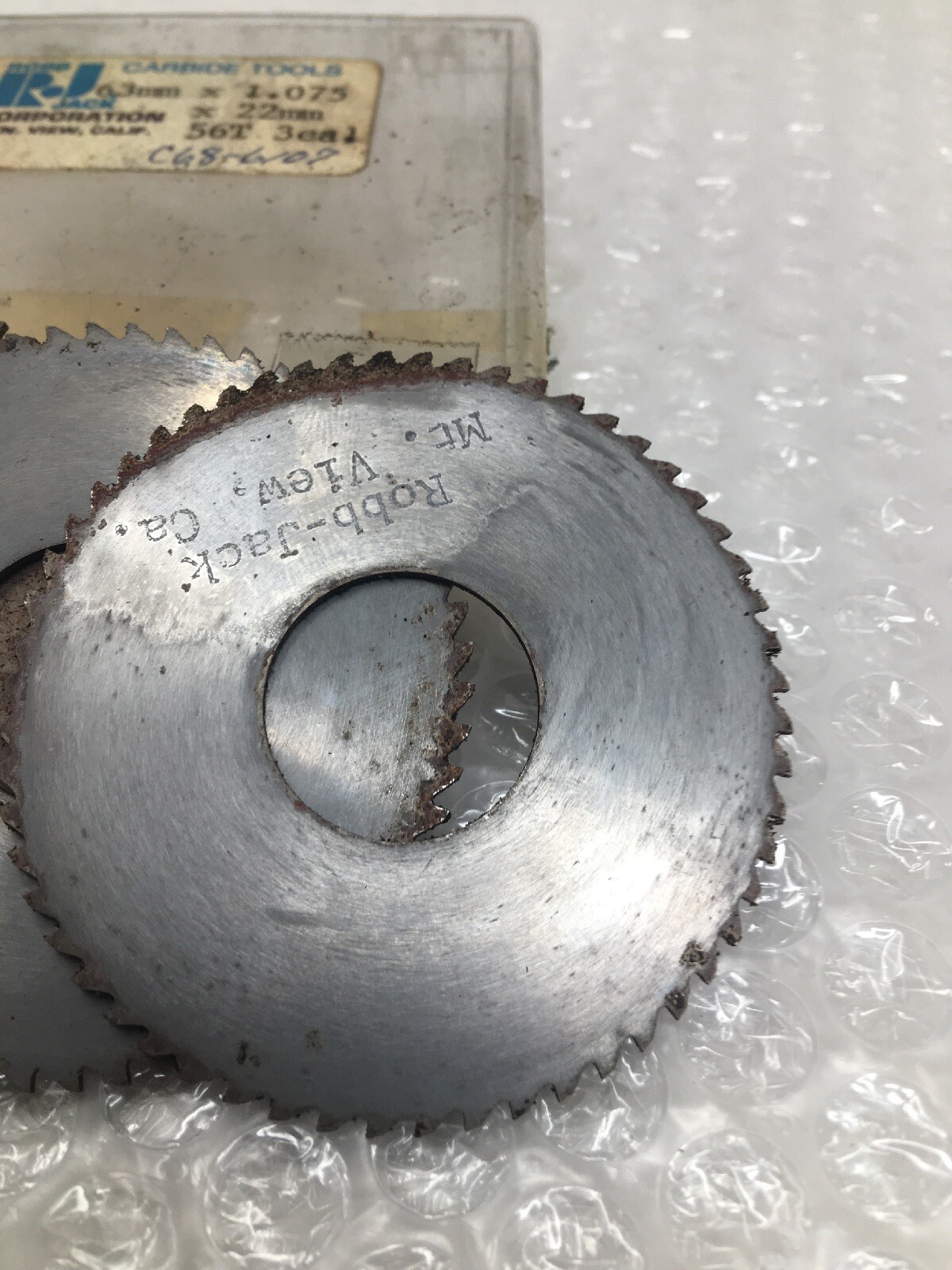 (3) New 63mm x 1.075mm x 22mm Robb Jack Carbide Slitting Saws ...