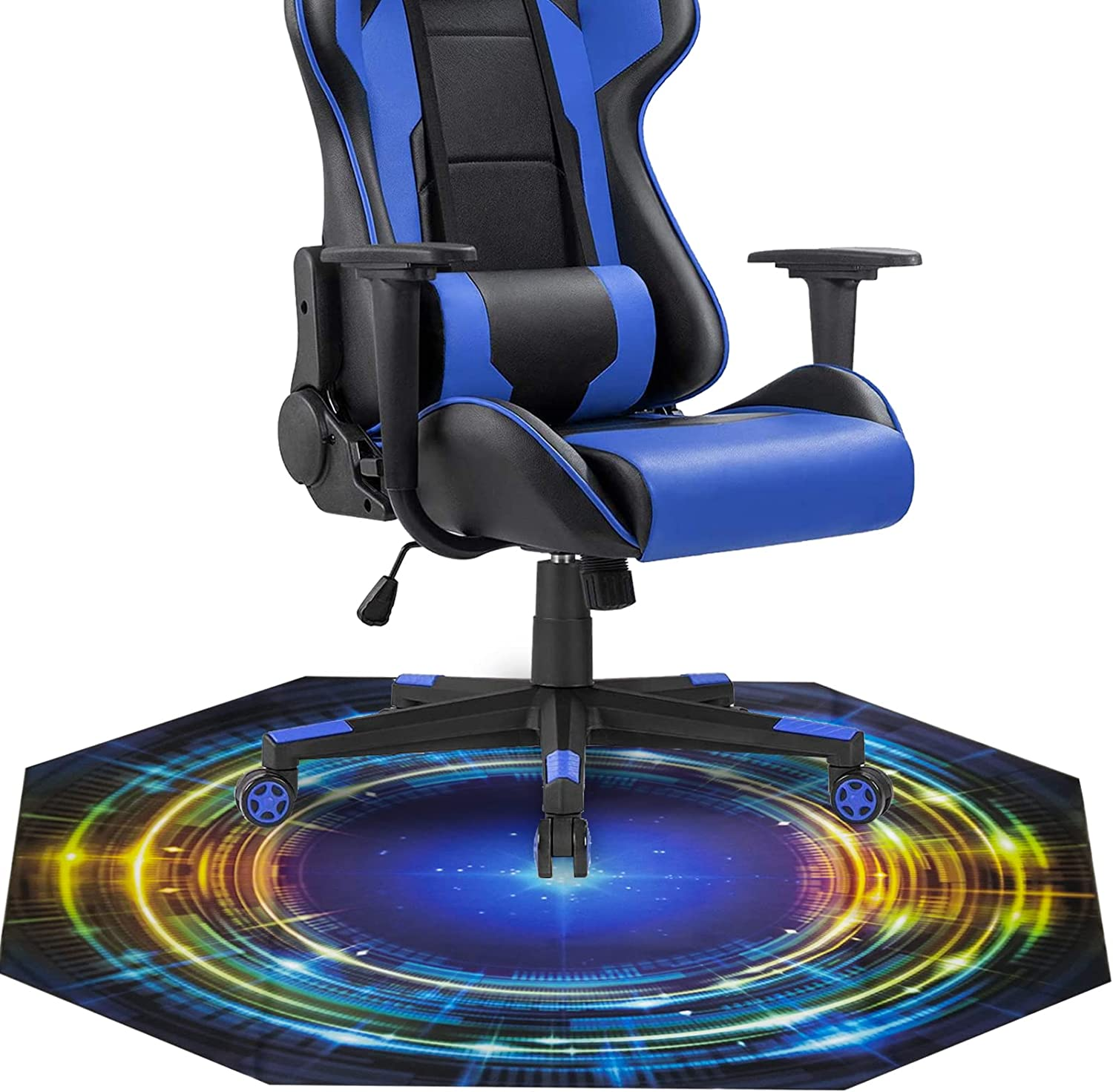 Large Cool Gaming Chair Mat 51X51, Nonslip Rubber Computer Desk Chair ...