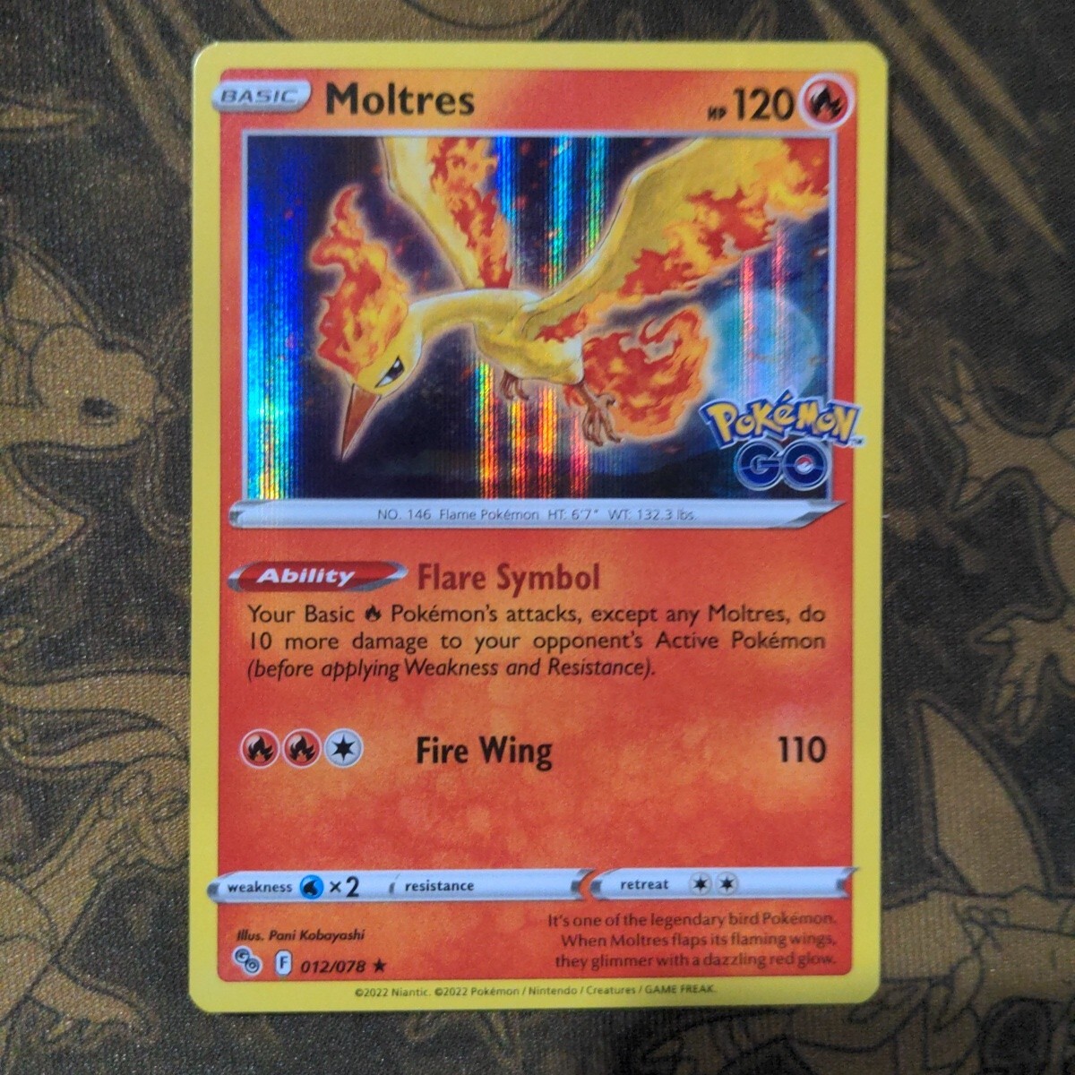 Pokemon Card Moltres Pokemon Go 12/78 RARE HOLO | eBay